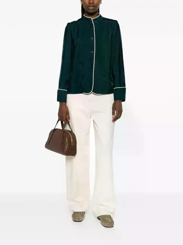 FORTE_FORTE Piped Corduroy Jacket - Green