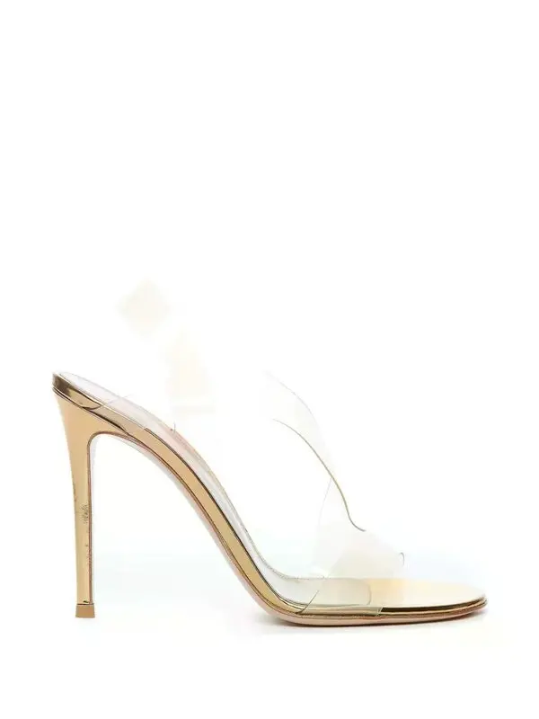 GIANVITO ROSSI Metallic-effect Heeled Sandals - Gold