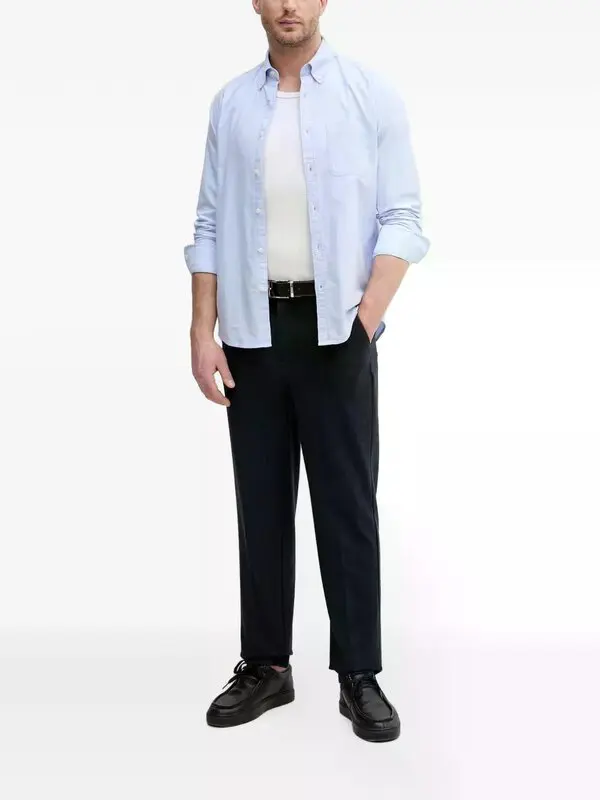 BENETTON Button-down Chest-pocket Shirt - Blue