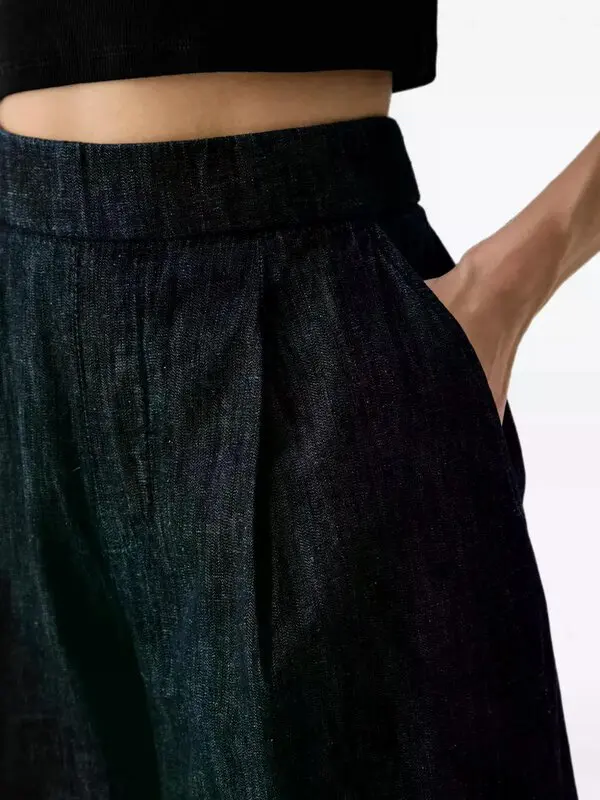 BENETTON Turn-up Cropped Wide-leg Jeans