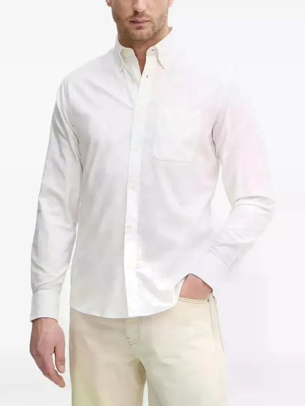 BENETTON Button-down Chest-pocket Shirt - White