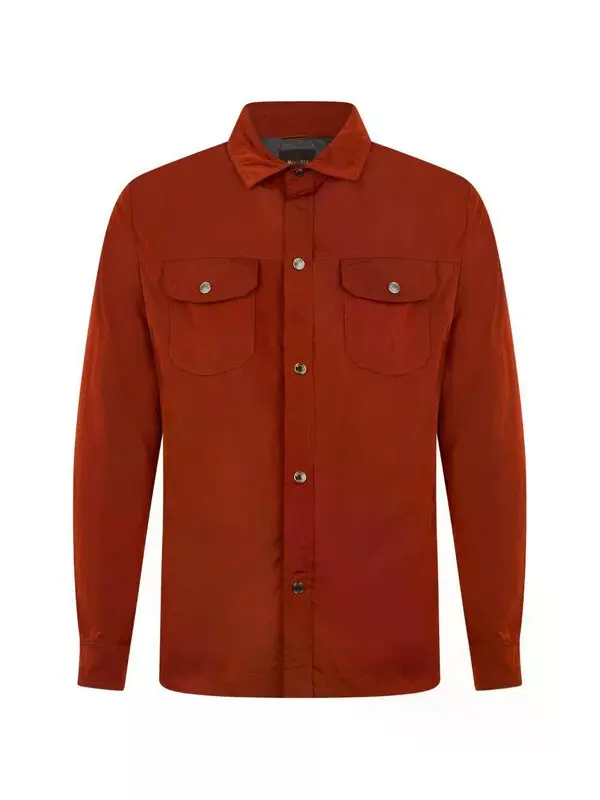 MOORER Press-stud Shirt Jacket - Orange