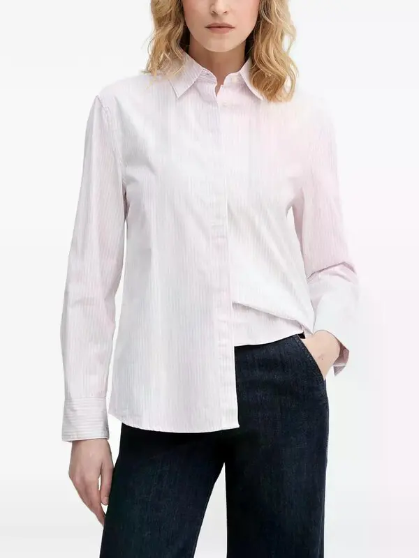 BENETTON Vertical-stripe Long-sleeved Shirt - Pink