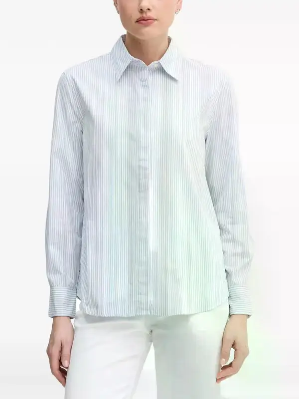 BENETTON Vertical Stripe Shirt - Blue