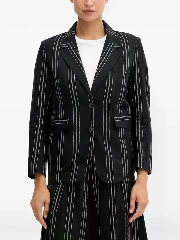 BENETTON Pinstripe-pattern Notched-lapels Blazer