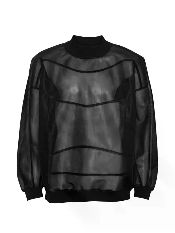 Henrik Vibskov Abstract Frog Sheer Mock Neck Sweatshirt