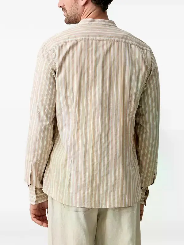 BENETTON Striped Band-collar Shirt