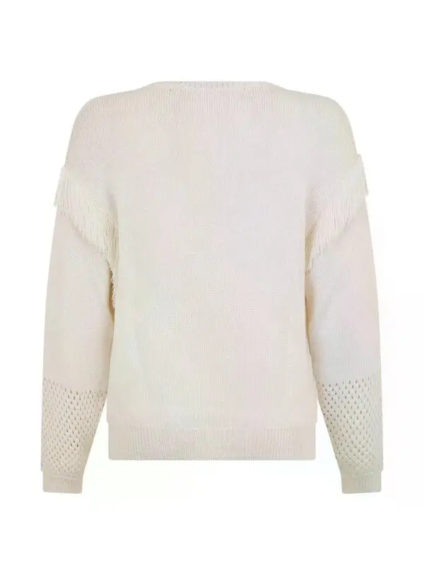 MOORER Fringe-trimmed Sweater