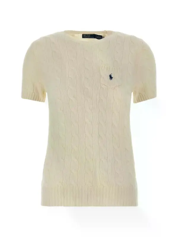 Polo Ralph Lauren Cable-knit Short-sleeve Sweater - Yellow