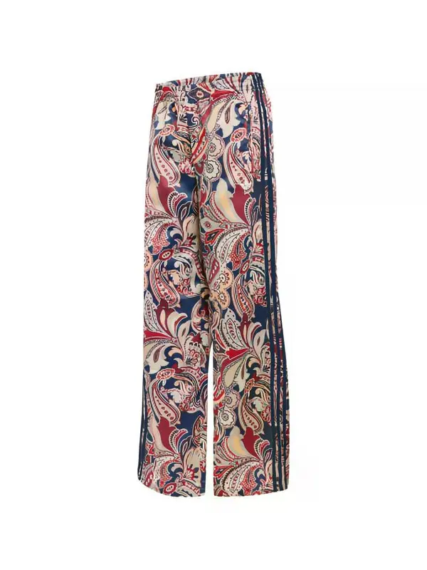 Adidas Paisley Print Wide Leg Track Pants - Blue