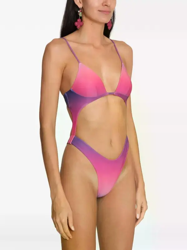 AMIR SLAMA X Tati Barbieri Gradient-effect Cut-out One-piece Swimsuit - Pink