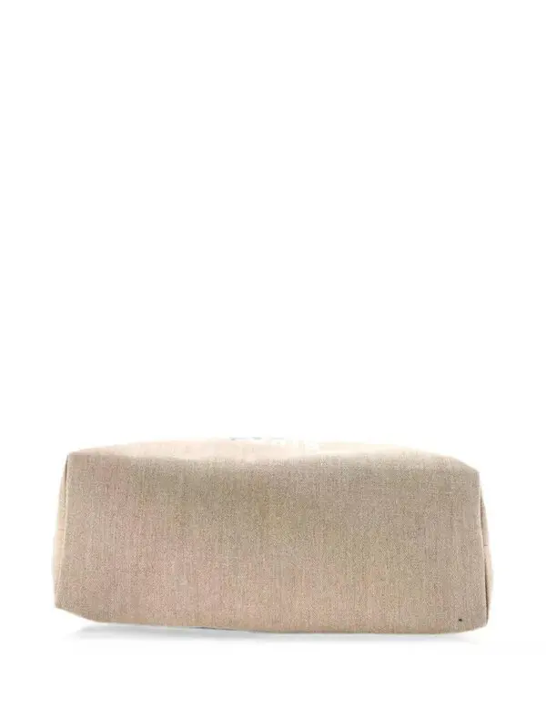 Celine St. Tropez Horizontal Cabas Canvas With Leather Tote Bag