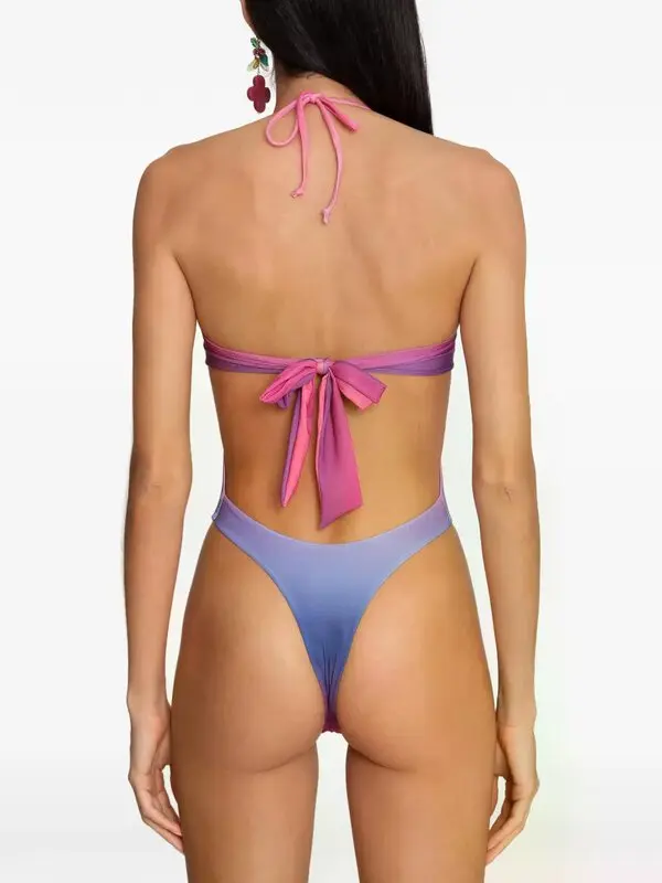 AMIR SLAMA Gradient-effect Cut-out Swimsuit
