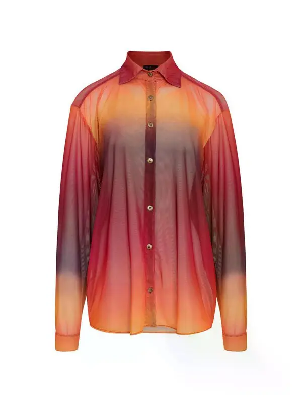 AMIR SLAMA Gradient Mesh Shirt