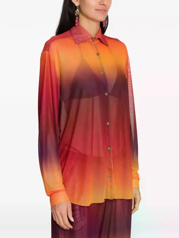 AMIR SLAMA Gradient Mesh Shirt