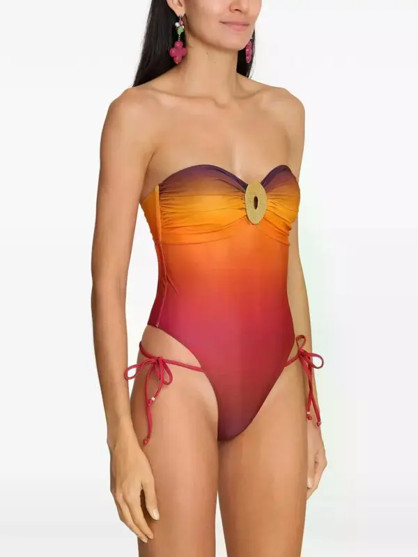 AMIR SLAMA X Tati Barbieri Gradient-effect Ring-detail Swimsuit