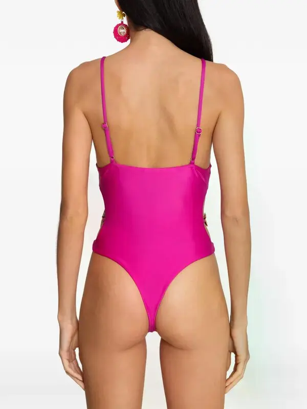 AMIR SLAMA Cut-out Starfish Embellished One Piece Swimsuit