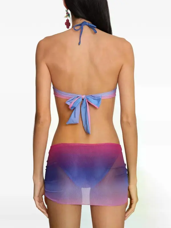 AMIR SLAMA X Tati Barbieri Gradient-effect Mesh-panel Bikini