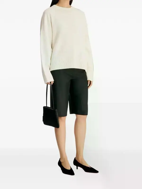 Loulou De Saison Cashmere Crew Neck Sweater - White
