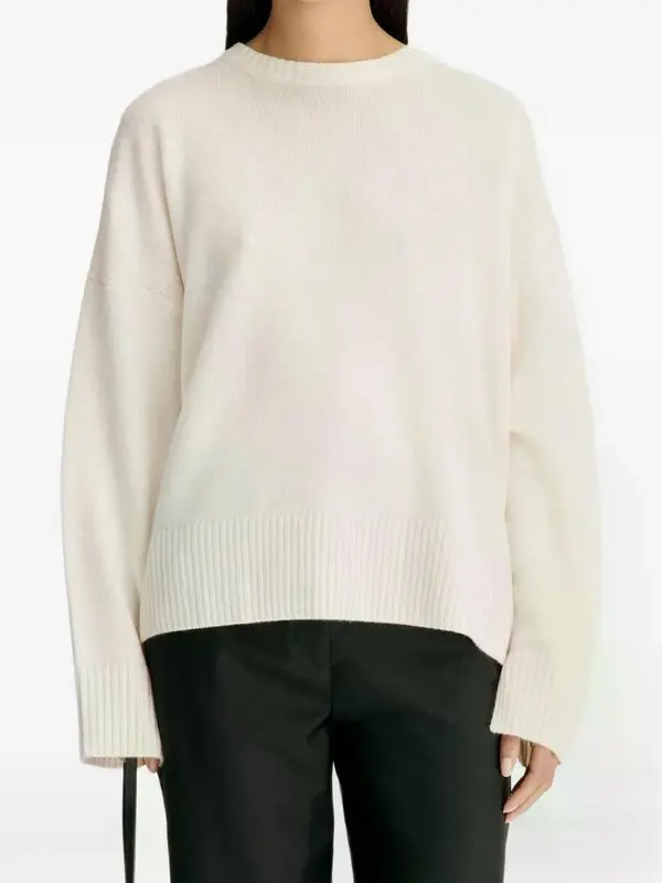Loulou De Saison Cashmere Crew Neck Sweater - White