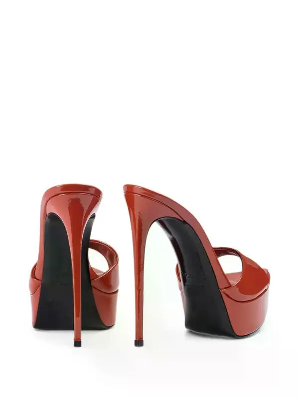 LE SILLA Patent Leather Platform Stiletto Sandals - Red