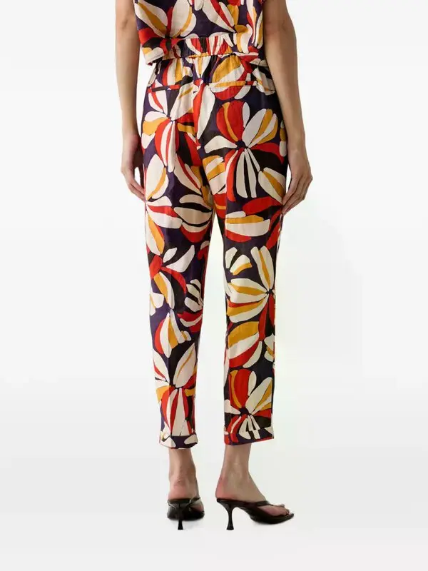 BENETTON Floral Print Tapered Trousers