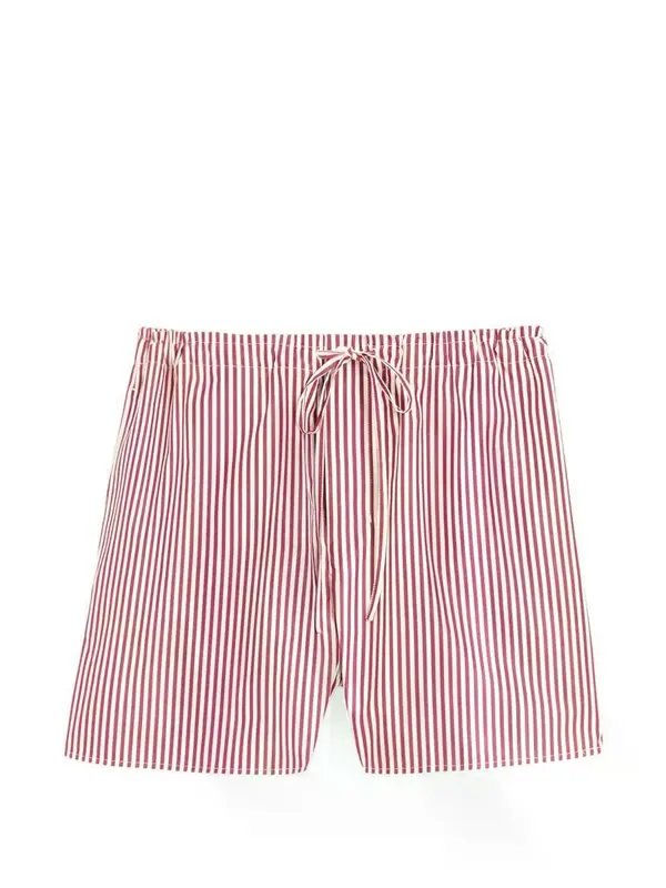 AMI Paris Cotton Striped Shorts