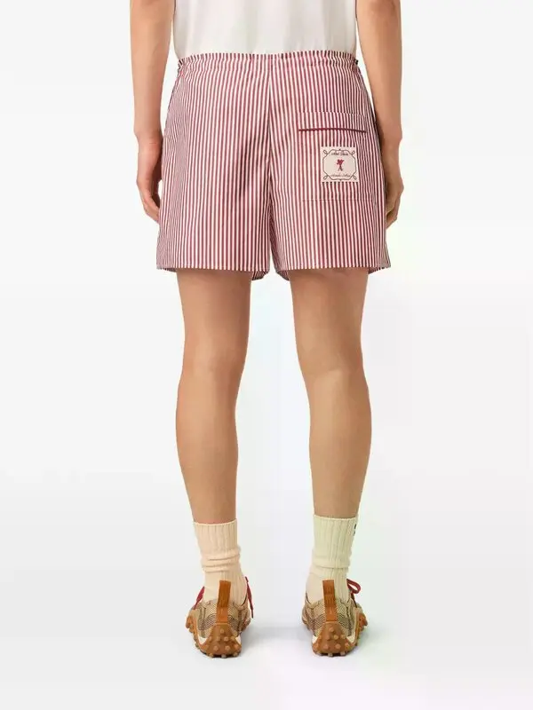 AMI Paris Cotton Striped Shorts