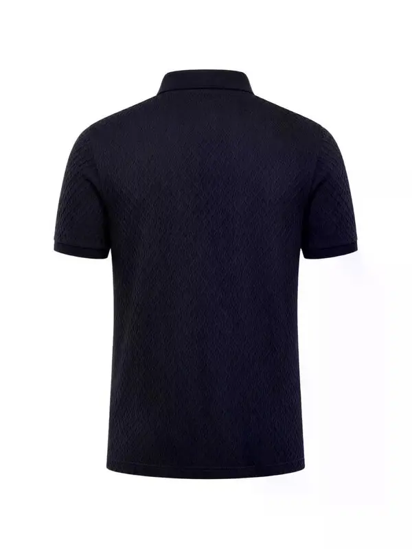 Emporio Armani Diamond-textured Polo Shirt