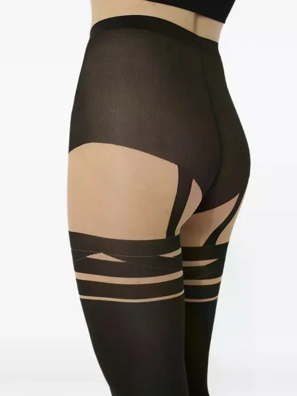 Wolford Infinite Wrap Garter-belt Effect Tights