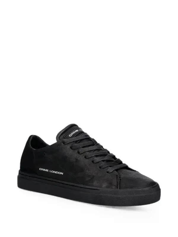 CRIME LONDON Logo Print Panelled Sneakers