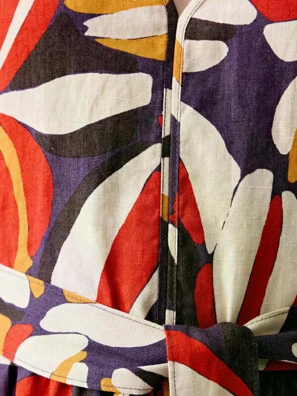 BENETTON Floral-print Belted Maxi Dress