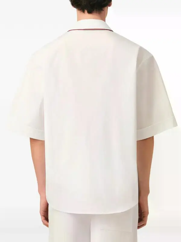 AMI Paris Cotton Short Sleeve Shirt With Arrow Embroidery