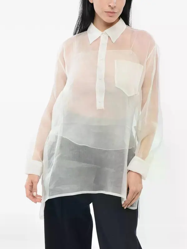 SUPER BLOND Sheer Silk Blouse
