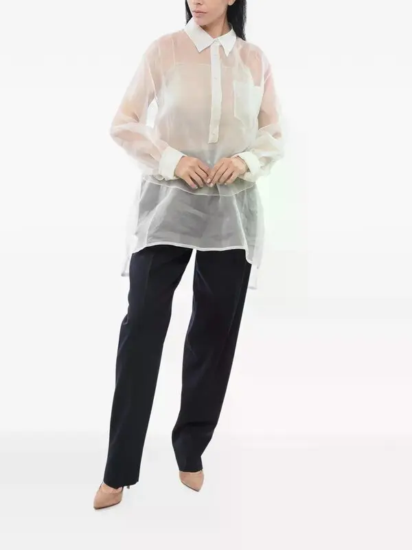 SUPER BLOND Sheer Silk Blouse