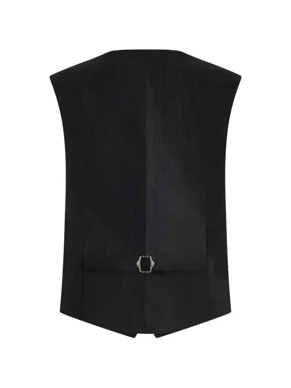 BLAZÉ MILANO Feral Pinstripe-pattern Waistcoat - Black