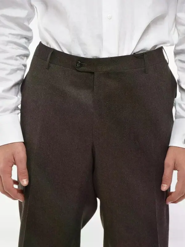Corneliani Scalloped-hem Virgin-wool Trousers