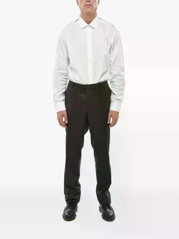 Corneliani Scalloped-hem Virgin-wool Trousers