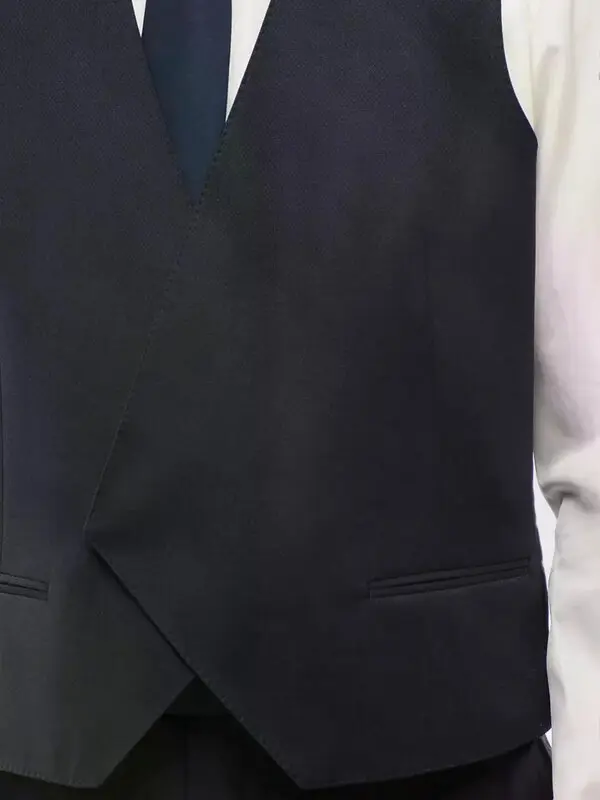 Corneliani Geometric Pattern Double-breasted Waistcoat