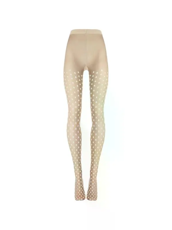Wolford Floral-pattern Sheer-opaque Tights - Neutrals