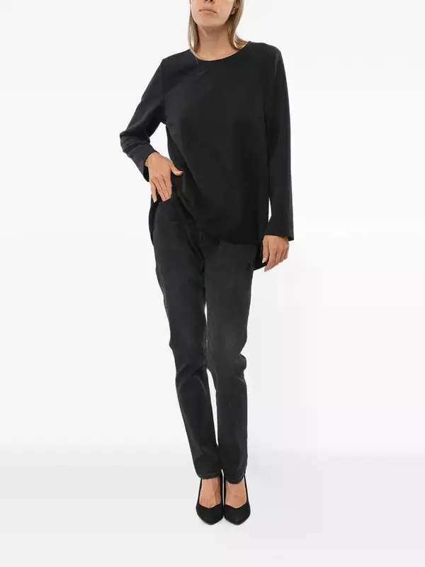 OBLÒ UNIQUE Asymmetric Oversized Long Sleeve Blouse