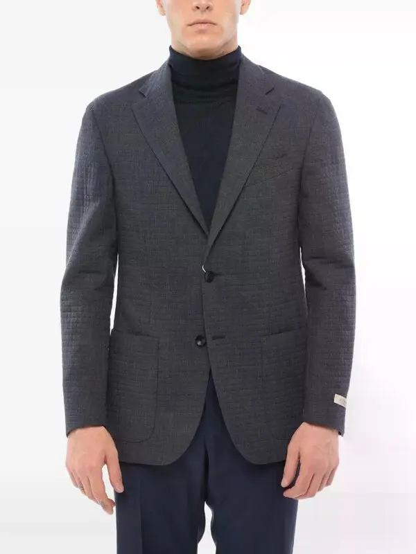 BEYMEN CLUB Quilted Wool Blazer - Grey