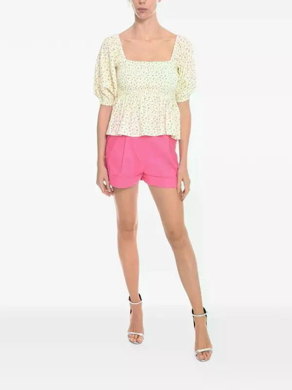 NOTES DU NORD Floral Print Puff Sleeve Blouse