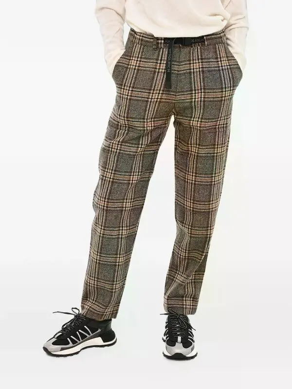 Woolrich Checked Wool-blend Trousers - Brown