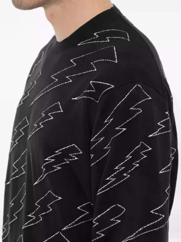 Neil Barrett Thunderbolt-embroidered Sweater