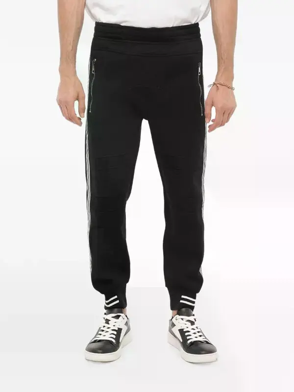 Neil Barrett Biker-style Side-stripe Track Pants - Black