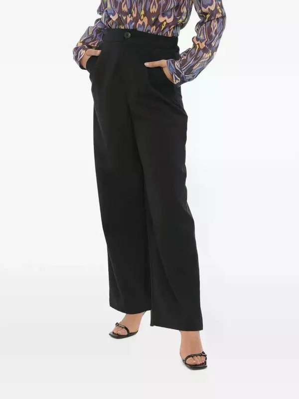 OBLÒ UNIQUE One-pleat Wide-leg Trousers