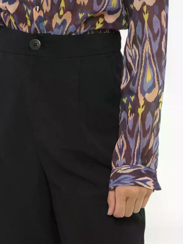 OBLÒ UNIQUE One-pleat Wide-leg Trousers