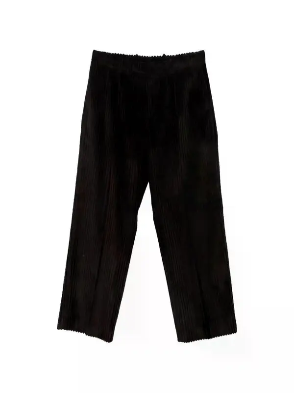 Our Legacy Borrowed Plissé-effect Cotton Trousers - Brown