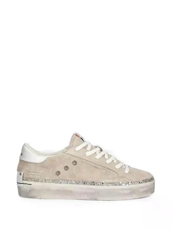 CRIME LONDON Distressed Glitter Detail Sneakers